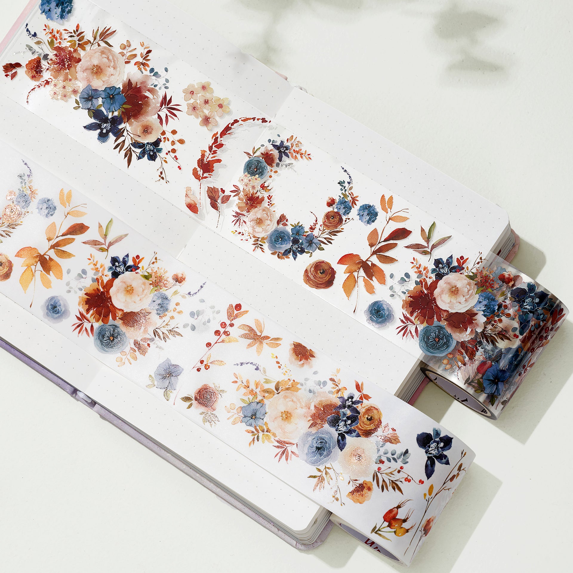 Dusty Blue & Cinnamon Wide Washi / PET Tape | The Washi Tape Shop