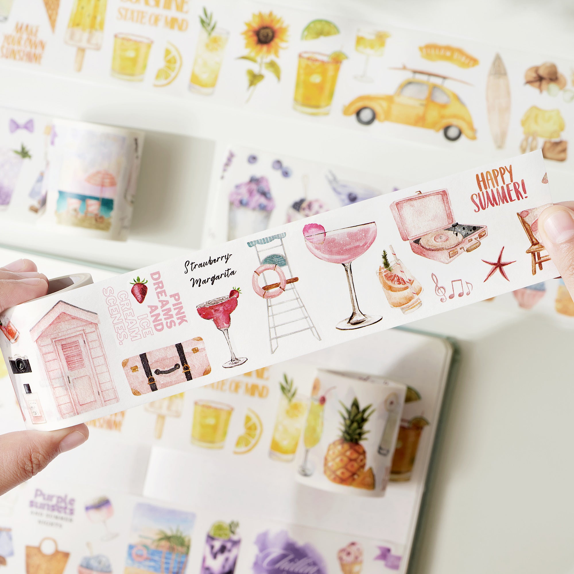 Tropical Sips Washi Tape Sticker Set | The Washi Tape Shop