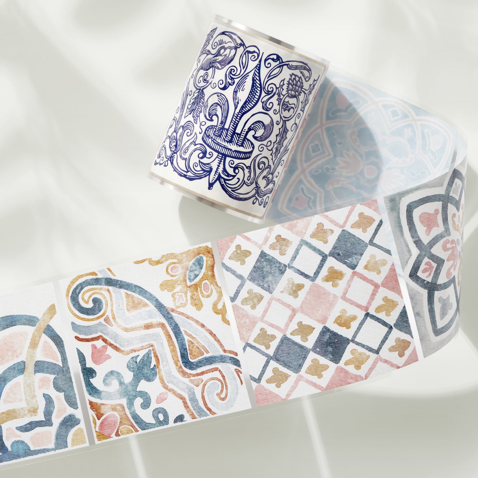 Mediterranean Tiles Wide Washi/PET Tape | The Washi Tape Shop